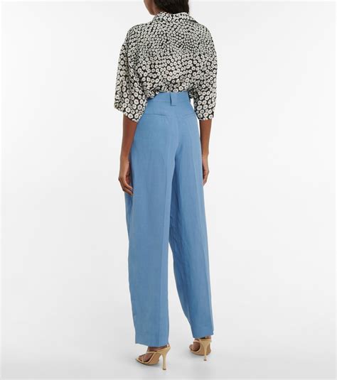 Stella Mccartney High Rise Pleated Pants Stella Mccartney