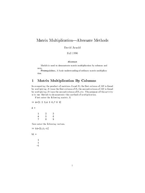 Matrix Multiplication Pdf Matrix Mathematics Functions And Mappings