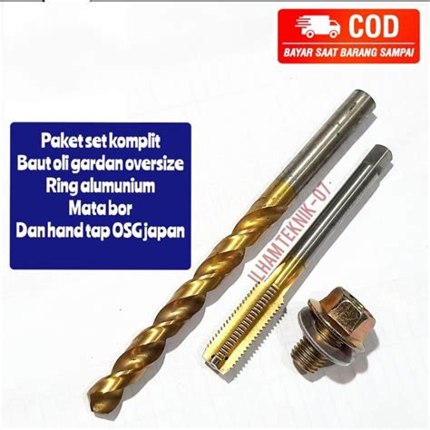 Jual Paket Set Komplit Baut Oli Gardan Oversize Set Ring Alumunium Set