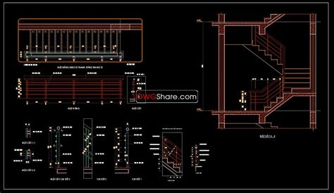 61free Download Of Ladders Elevation And Sections Autocad Drawing Dwg
