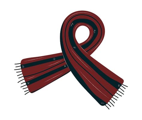 손으로 그린 아늑한 스카프 따뜻한 옷의 벡터 낙서 그림 프리미엄 벡터