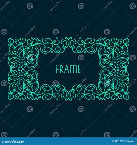 Elementos Drwan Del Diseño Del Esquema Del Monograma Del Emblema De La