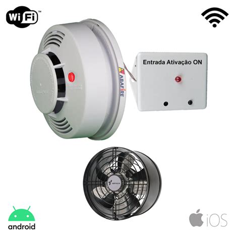 Detector De Fumaça Para Exaustão E Ventilação De Churrasqueira Gourmet Com Módulo Wifi Iot Para