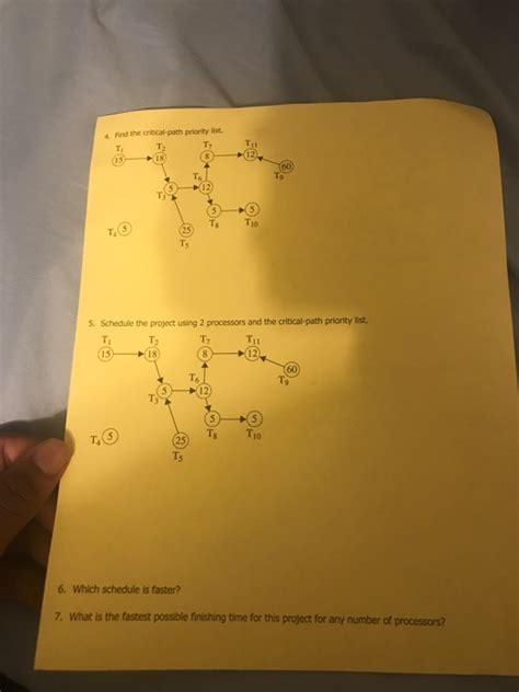 scheduling worksheet т 15 Т t7 tii 18 12 60 То 12 т