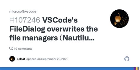 VSCode S FileDialog Overwrites The File Managers Nautilus Show Hidden Files Setting Issue
