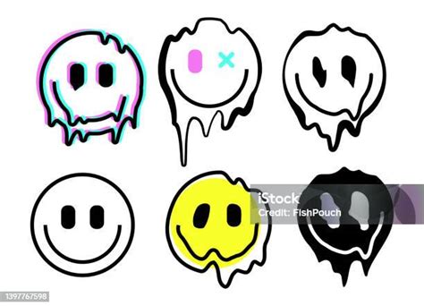 녹는 미소 이모티콘 아이콘 녹은 웃긴 미소 얼굴 물방울 같은 미소 좋은 기분 긍정적 인 이모티콘 로고에 대한 스톡 벡터 아트 및 기타 이미지 Istock