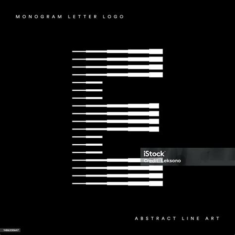 모노그램 로고 문자 E 라인 추상 현대 미술 벡터 일러스트레이션 0명에 대한 스톡 벡터 아트 및 기타 이미지 0명 검은색