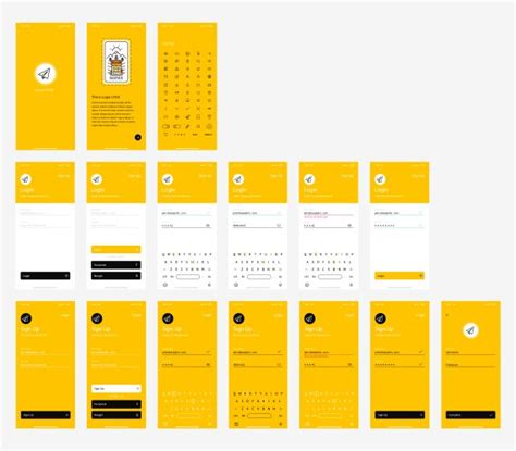 Phone Gui Template Wireframe Ui Kit Royalty Free Vector