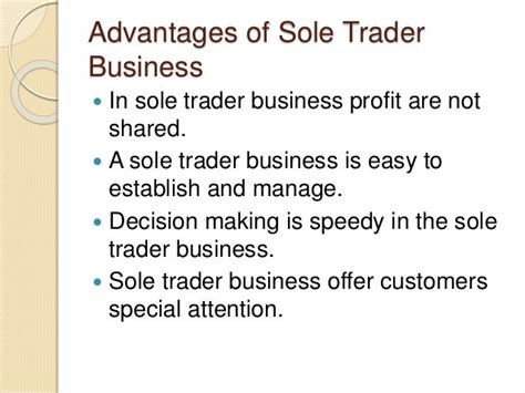 Sole Trader Business Ppt