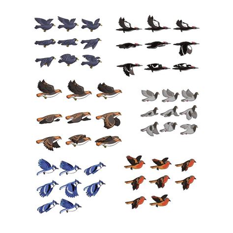 Flying Bird Game Sprite Masterbundles