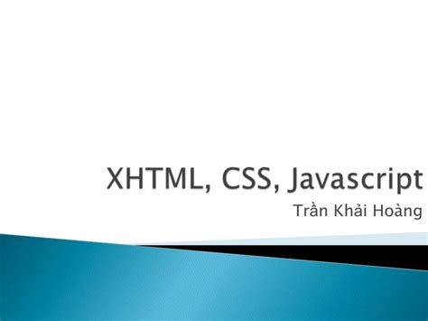 Css Xhtml Javascript Pptx