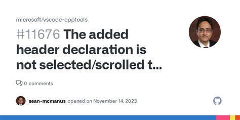 The Added Header Declaration Is Not Selectedscrolled To After Using