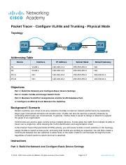 Building And Configuring VLANs With Trunking Step By Step Guide Course Hero