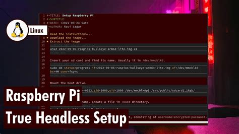 Setup Raspberry Pi Truly Headless YouTube
