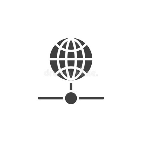 Global Computer Network Filled Outline Icon Stock Vector Illustration