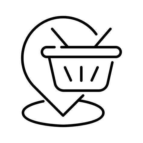 Shopping Place Location Thin Line Outline Icon Button 23642344 Vector Art At Vecteezy