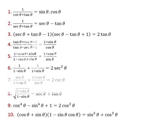 Trigonometric Identities Exercises For You Part 1