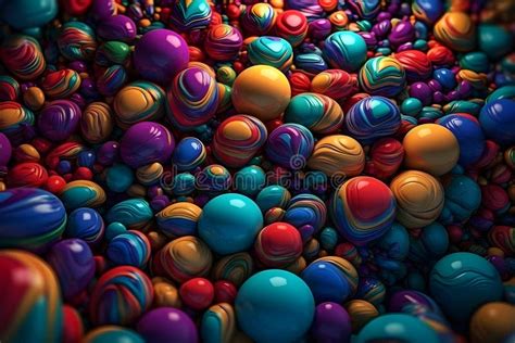 Iridescent Acrylic Drops Abstract Background Neural Network Ai Generated Stock Illustration