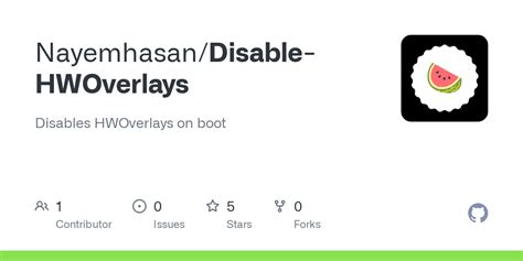 Github Nayemhasandisable Hwoverlays Disables Hwoverlays On Boot