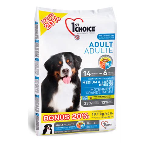 Корм 1st Choice ADULT MEDIUM & LARGE breed – для собак середніх і ...