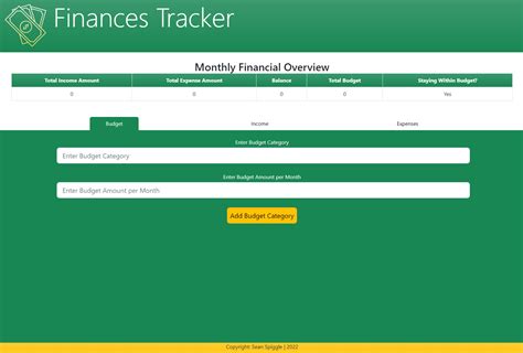 Github Spiggles8finances Tracker Simple Expense Tacker With A Budget