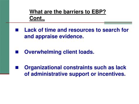 PPT Barriers To EBP PowerPoint Presentation Free Download ID