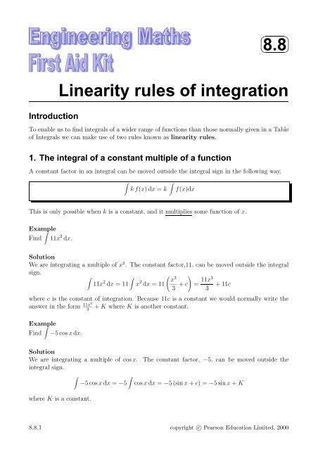 Integral Rules E