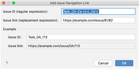 Add Issue Navigation Link Dialog MPS Documentation