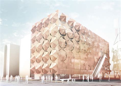 Umbrella Facade For The Madrid Pavilion By Gatti Architecture Studio