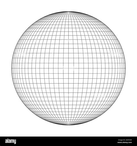 Planet Earth Globe Grid Of Meridians And Parallels Or Latitude And Longitude 3d Vector