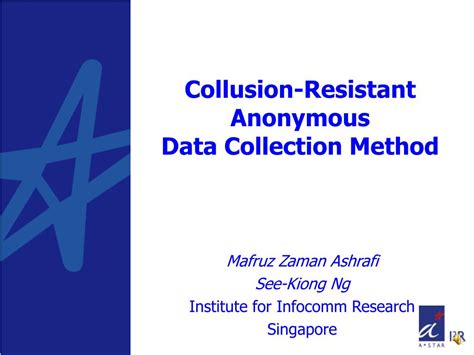 PPT Collusion Resistant Anonymous Data Collection Method PowerPoint Presentation ID