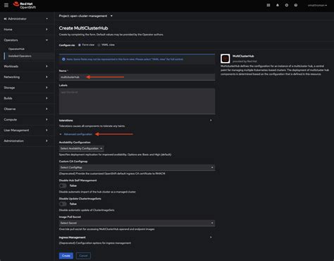 Red Hat Openshift Installation Of Advanced Cluster Management For Kubernetes Acm Vmattroman