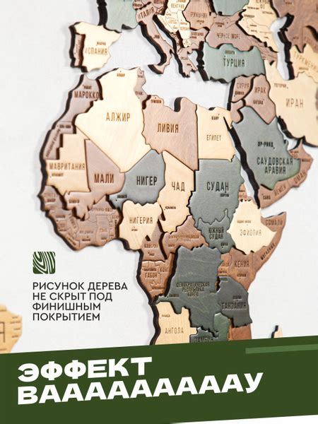 Украшение настенное интерьерное Pro Wood Карта 180 116 купить по доступным ценам в интернет