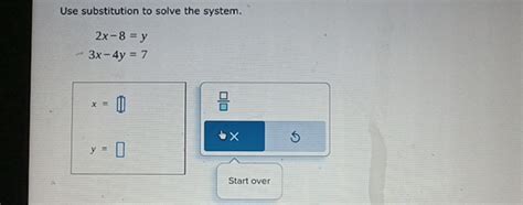 Solved Use Substitution To Solve The Chegg Com