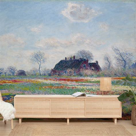 Tulip Fields Famous Painting Wallpaper For Wall Design