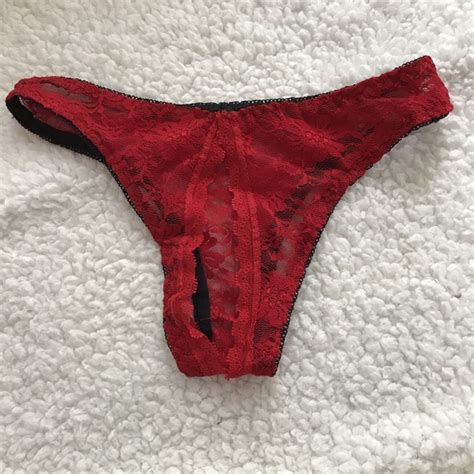 Intimates And Sleepwear Sexy Red Lace Panties With Open Back Poshmark