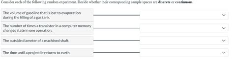 Solved Consider Each Of The Following Random Experiment Chegg
