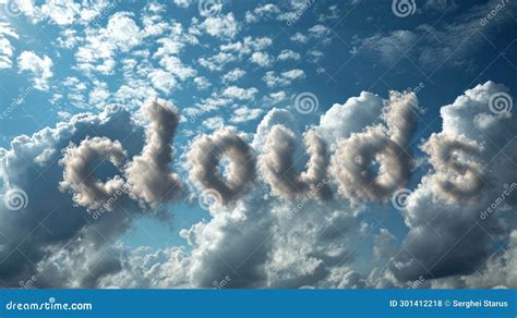 A Picture Of A Cloud Formation With The Word Clouds Written In It Ai
