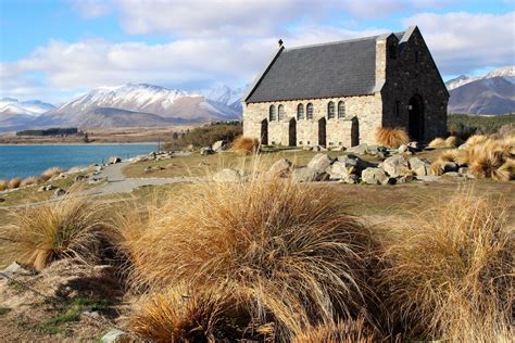 건물 건축 격리 경치 경치가 좋은 고요한 관광 관광 명소 교회 구름 그림 같은 남부 알프스 남쪽 섬