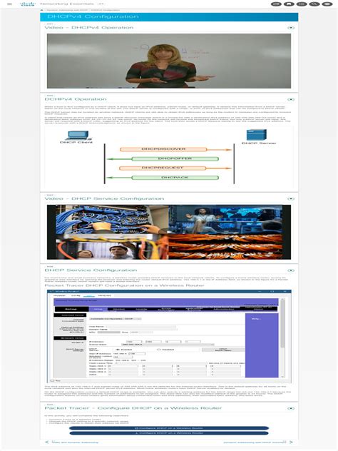Networking Essentials Dhcpv4 Configuration Pdf Service Industries Internet Standards