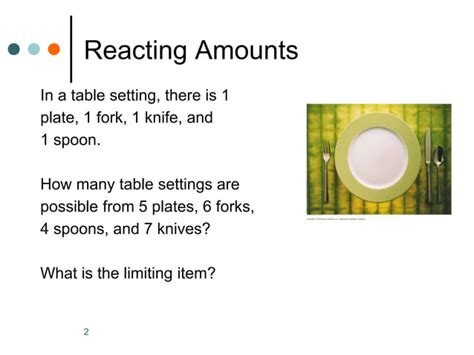 limiting reactants pptx chemistry science