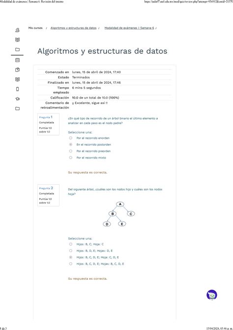 Semana 6 Algoritmos Y Estructuras De Datos Algoritmos Y Estructuras