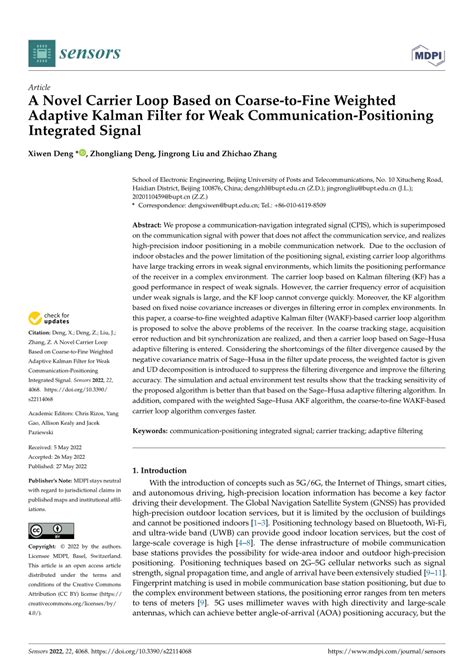 pdf a novel carrier loop based on coarse to fine weighted adaptive