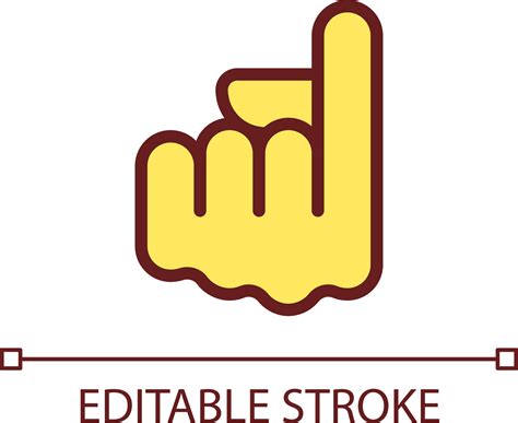 Index Finger Pointing Up Pixel Perfect Rgb Color Icon Showing Upward Direction Hand Gesture