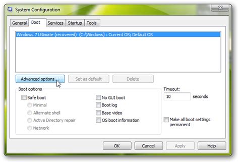 Activate All The Processor Cores When Windows 7 Starts
