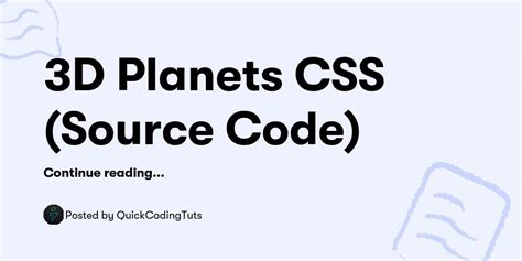 3d Planets Css Source Code — Quickcodingtuts Buymeacoffee