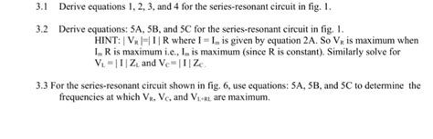 Solved 3 1 Derive Equations 1 2 3 And 4 For The Chegg Com