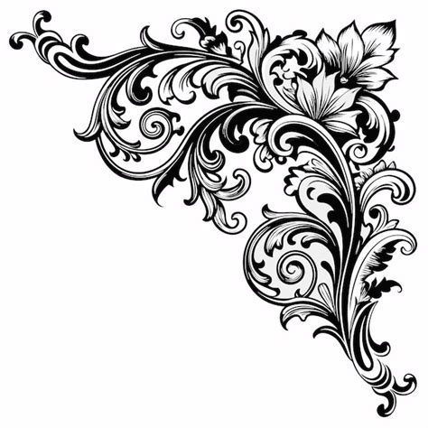 Premium Vector Ornate Floral Corner Design