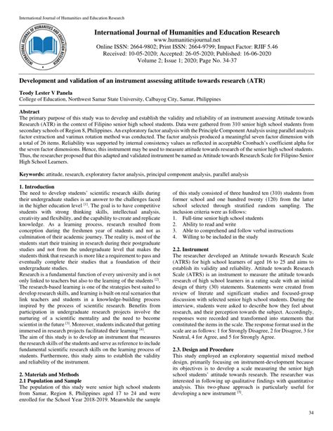 Pdf Development And Validation Of An Instrument Assessing Attitude