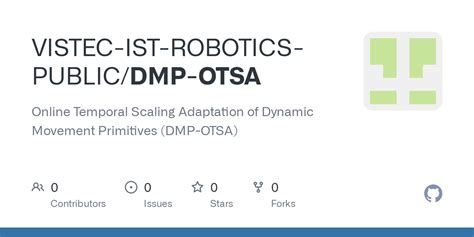 Github Vistec Ist Robotics Publicdmp Otsa Online Temporal Scaling